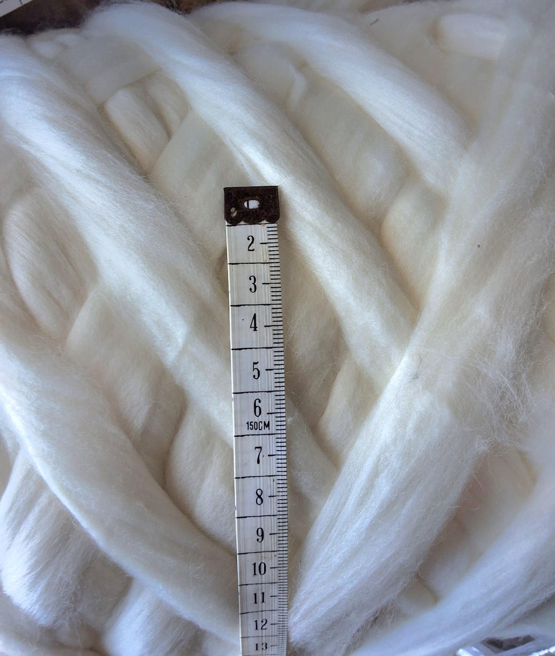 200 G of White Wool Top From Ultra Fine 14 Micron Merino, Processed ...