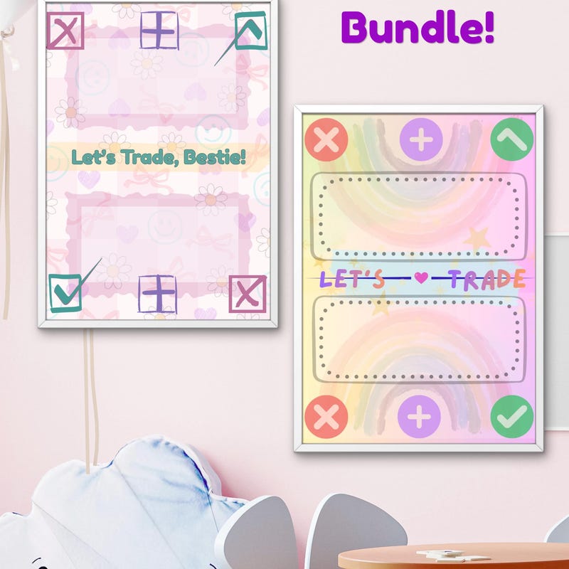 Fidget Trading Board Printable Etsy