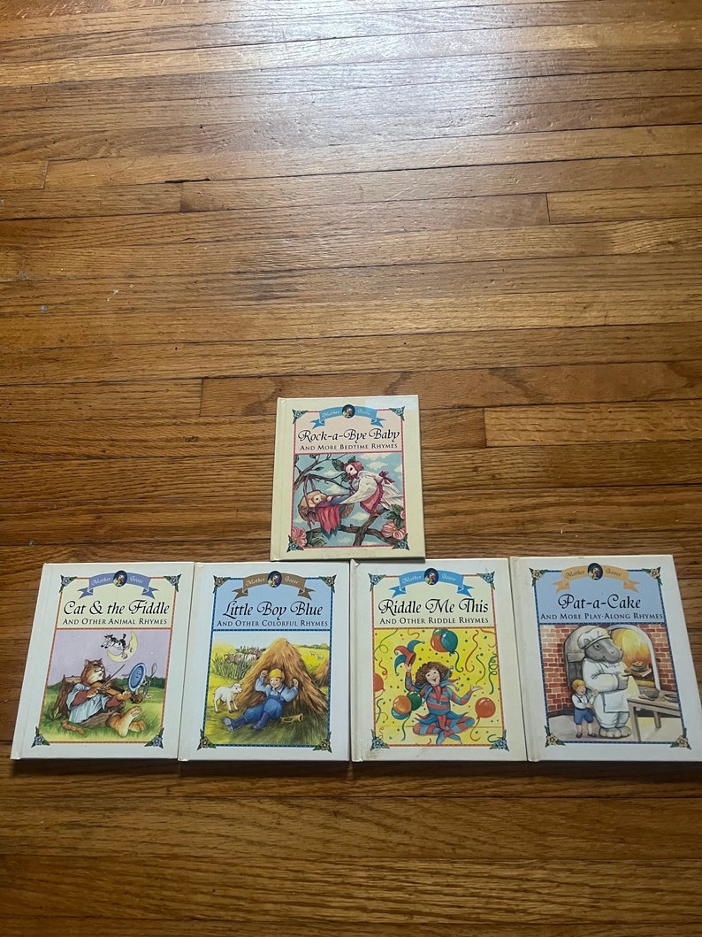 Mother Goose Book Set 6, Little Boy Blue, Pat A Cake, Rock A Bye Baby ...