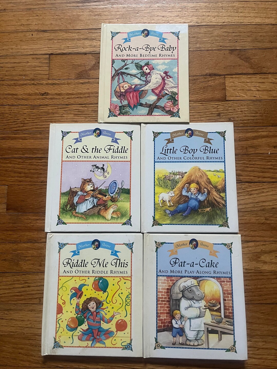 Mother Goose Book Set 6, Little Boy Blue, Pat A Cake, Rock A Bye Baby ...