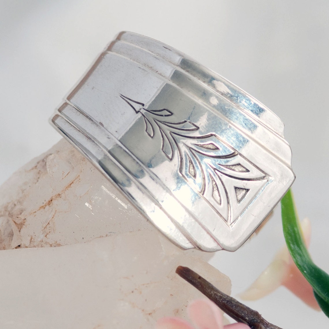 Vintage Spoon Ring - Spoon Jewelry - Clarion Silverware Spoon Ring ...