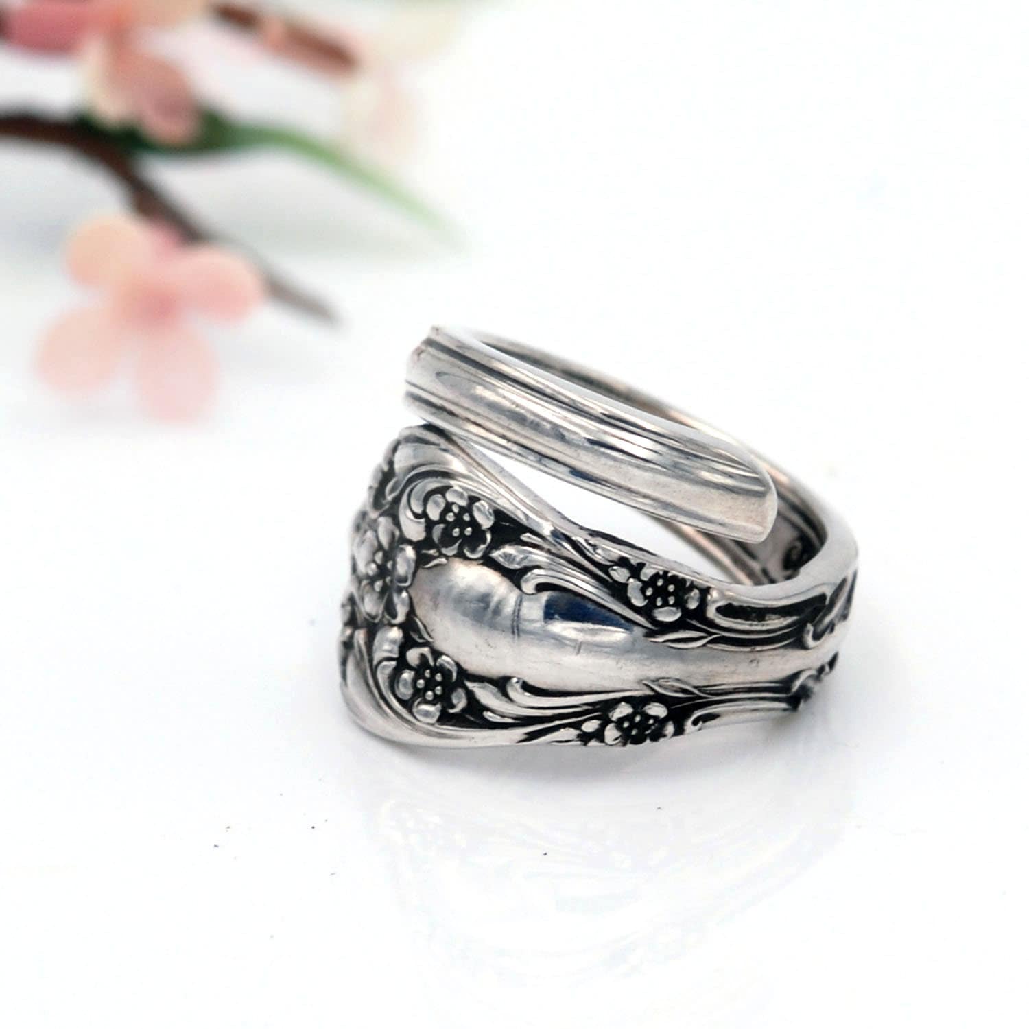 Sterling Spoon Ring Chateau Rose Spoon Ring 1940 Sterling | Etsy