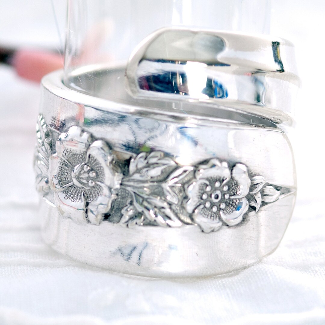 Spoon Ring, Prim Rose Vintage Spoon Ring, 1952 Silverware Ring ...