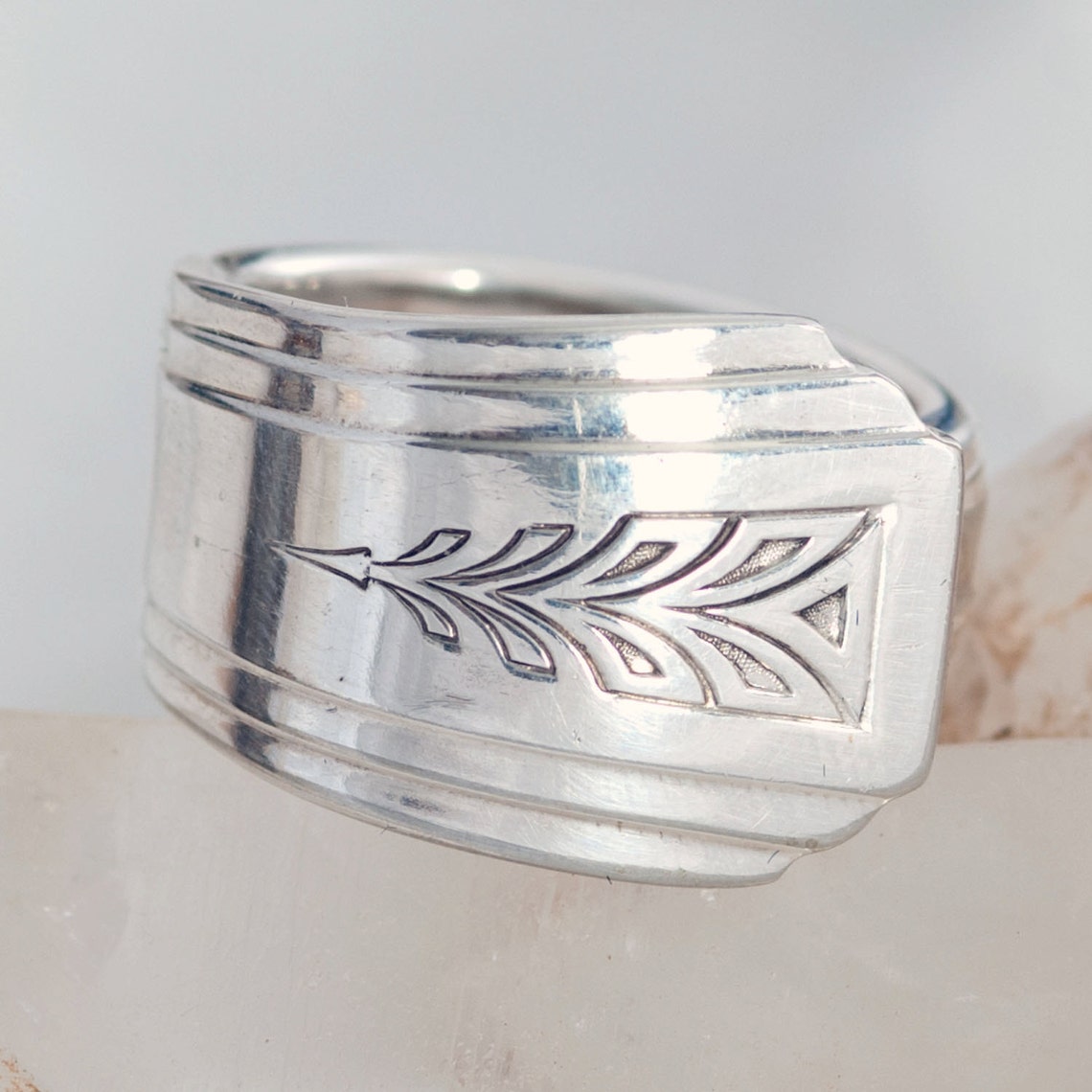 Vintage Spoon Ring - Spoon Jewelry - Clarion Silverware Spoon Ring ...