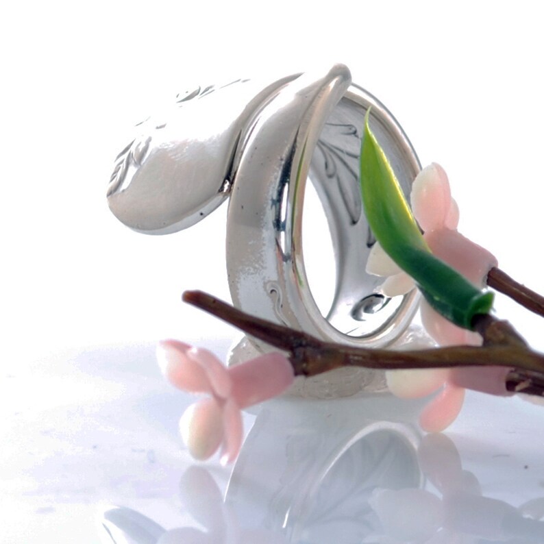Spoon Ring, Bridal Corsage Silverware Ring, Silverware Spoon Jewelry ...