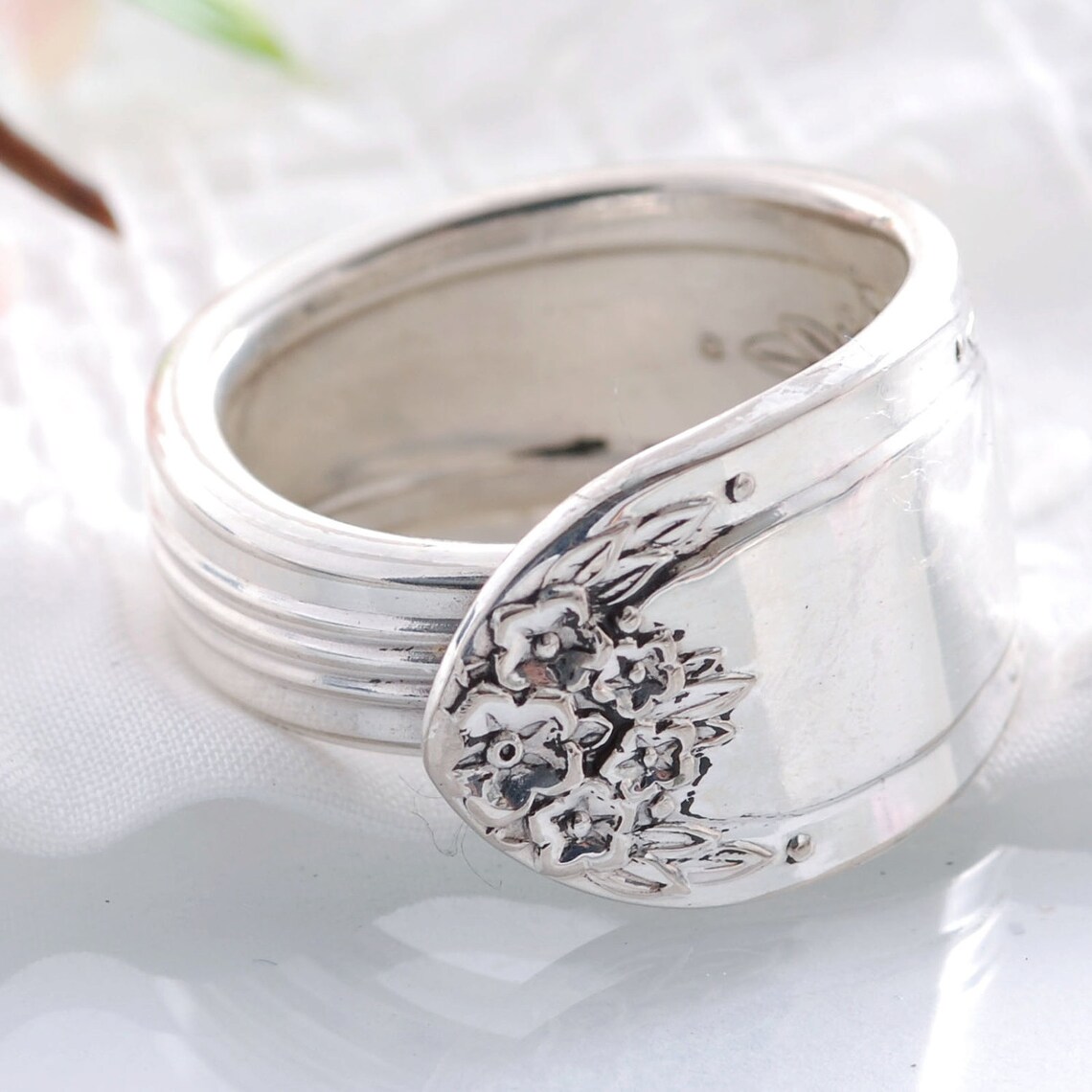 Vintage Spoon Ring Garland Silverware Spoon Ring Floral - Etsy