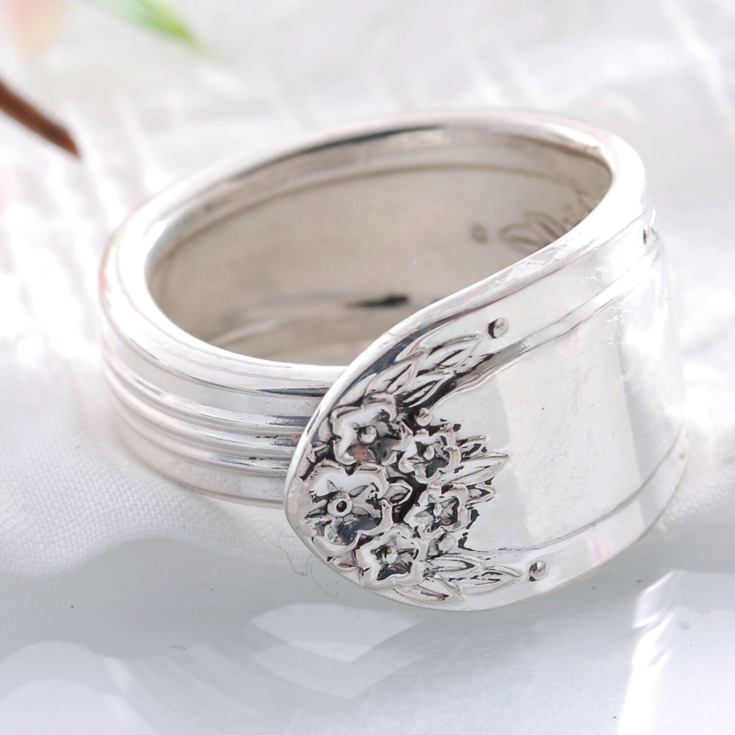 Vintage Spoon Ring Garland Silverware Spoon Ring Floral - Etsy