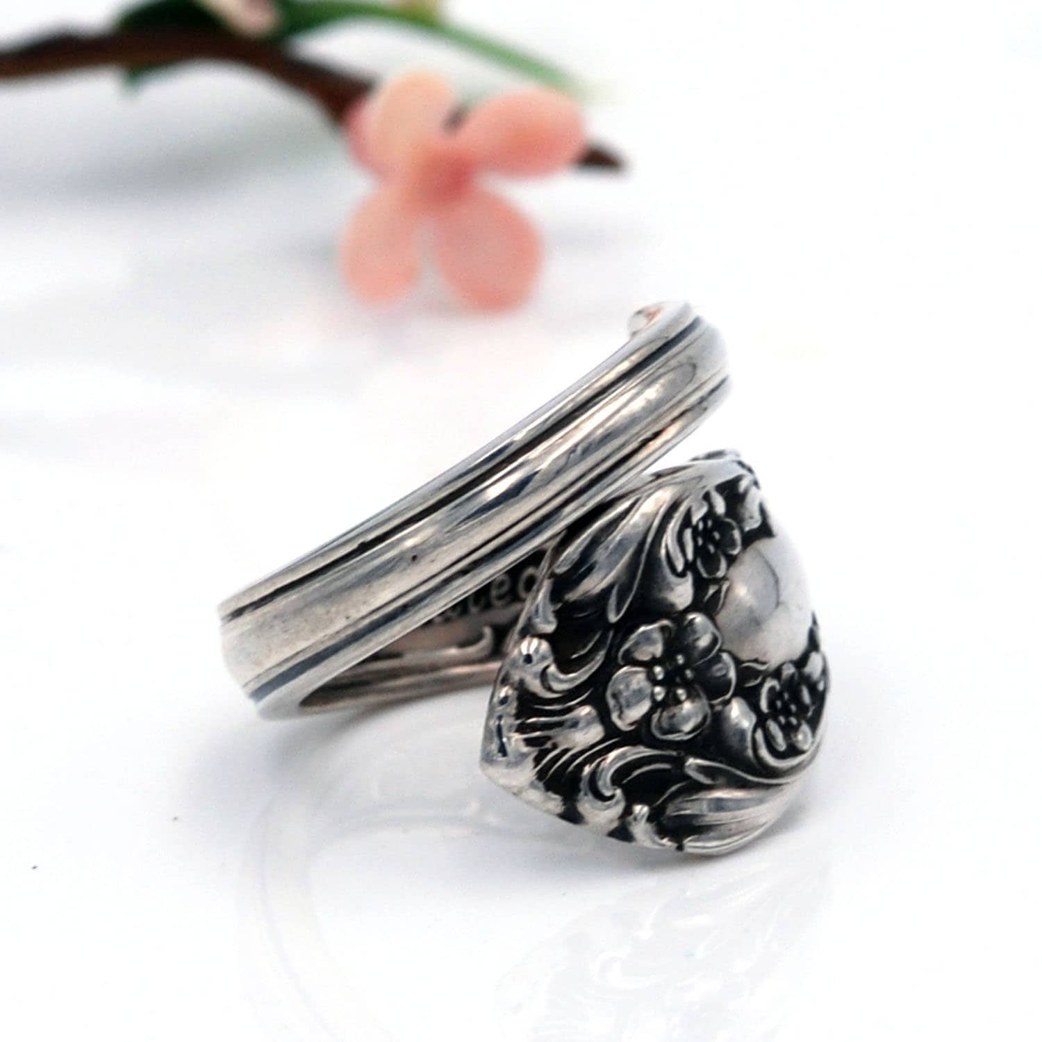 Sterling Spoon Ring Chateau Rose Spoon Ring 1940 Sterling | Etsy