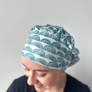Hello Headband Scrub Hat Teal Rainbows Womens Soft Scrub Cap - Etsy