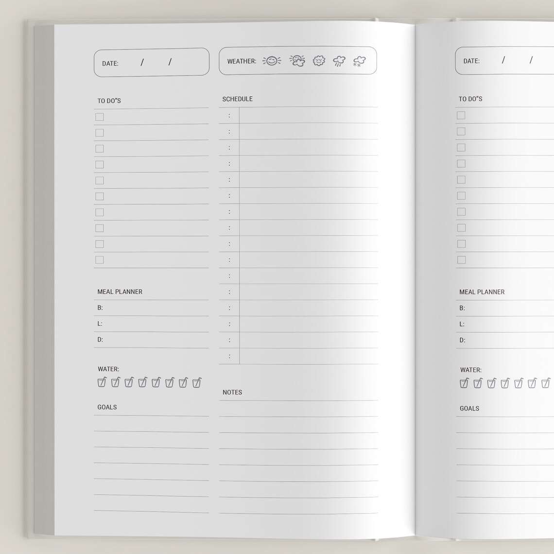 Personalized Daily Planner Undated Daily Organizer Printed - Etsy