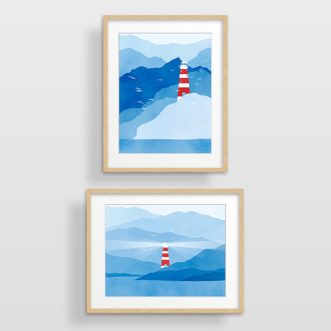 Nautical Nursery Decor Navy Blue Wall Art Set of 2 Prints | Etsy