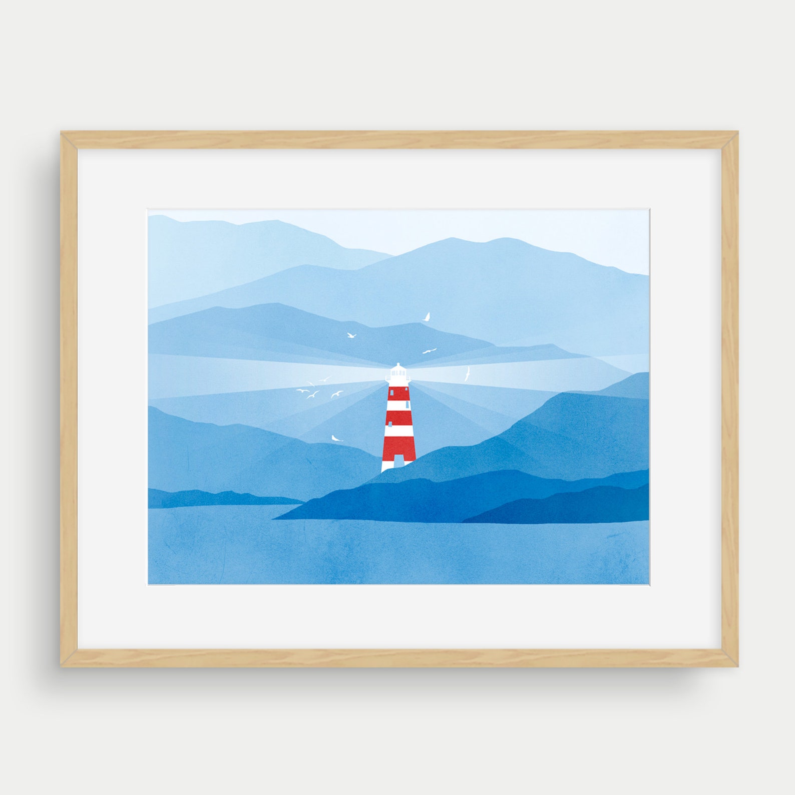 Nautical Nursery Decor Lighthouse Print Kids Room Wall Art - Etsy