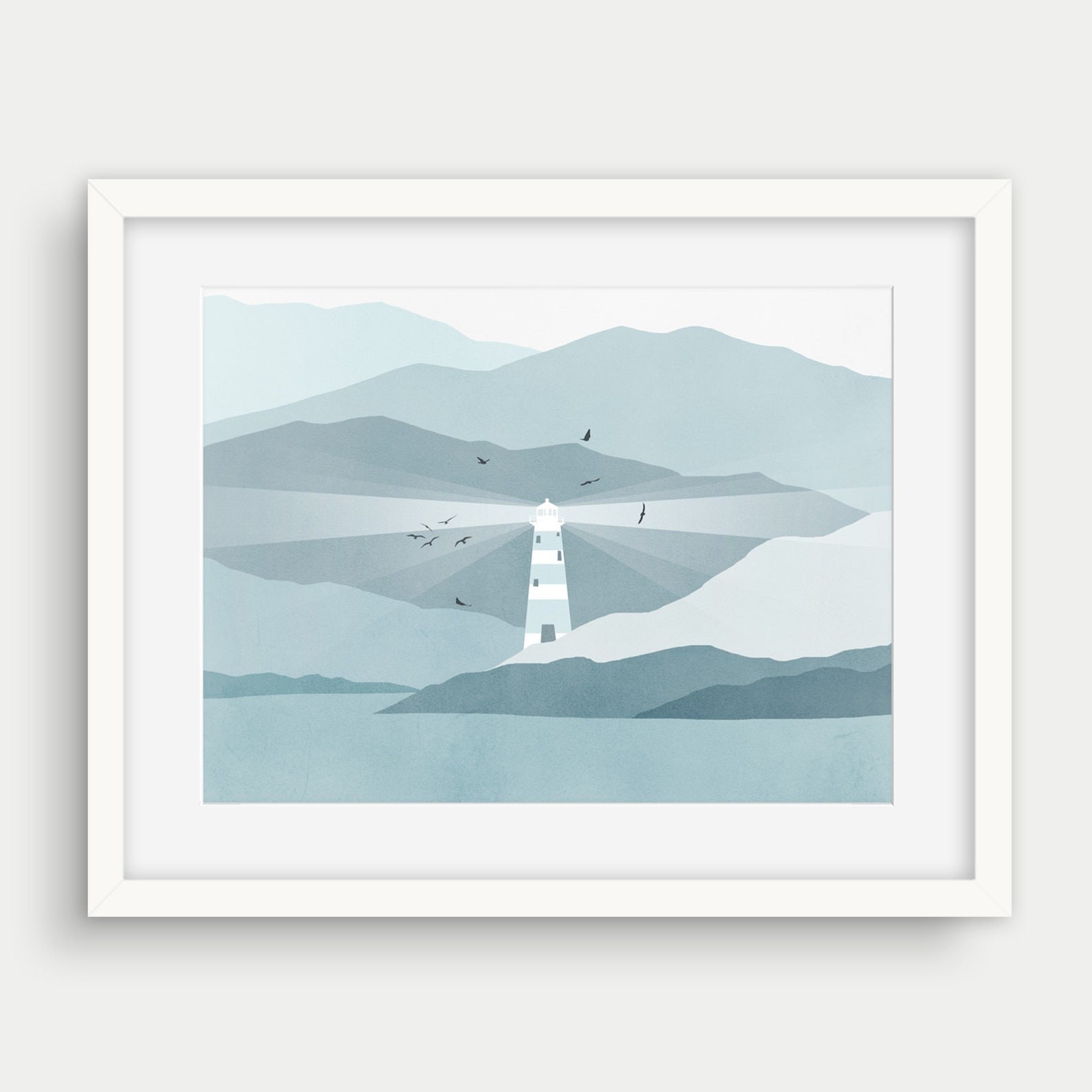 Nautical Nursery Decor Lighthouse Print Kids Room Wall Art - Etsy