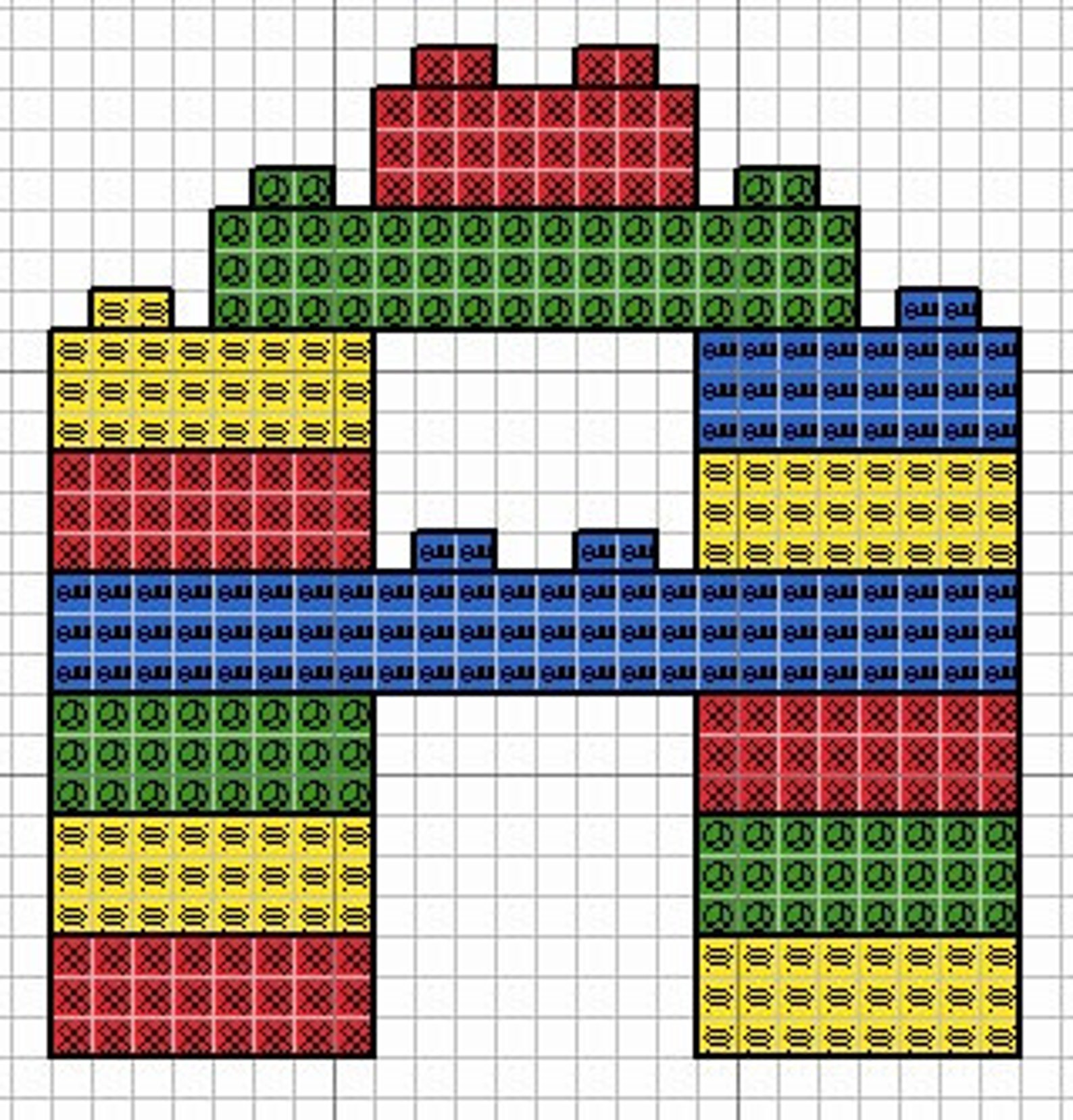 Building Blocks Cross Stitch Pattern, Digital Pattern , for Nameplates ...