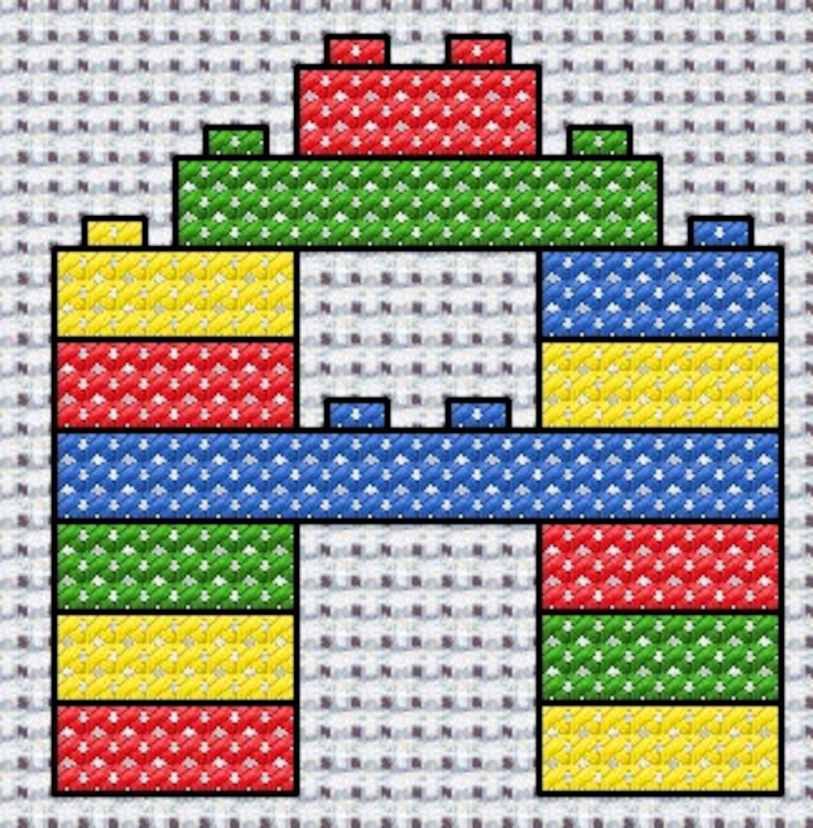 Building Blocks Cross Stitch Pattern, Digital Pattern , for Nameplates ...