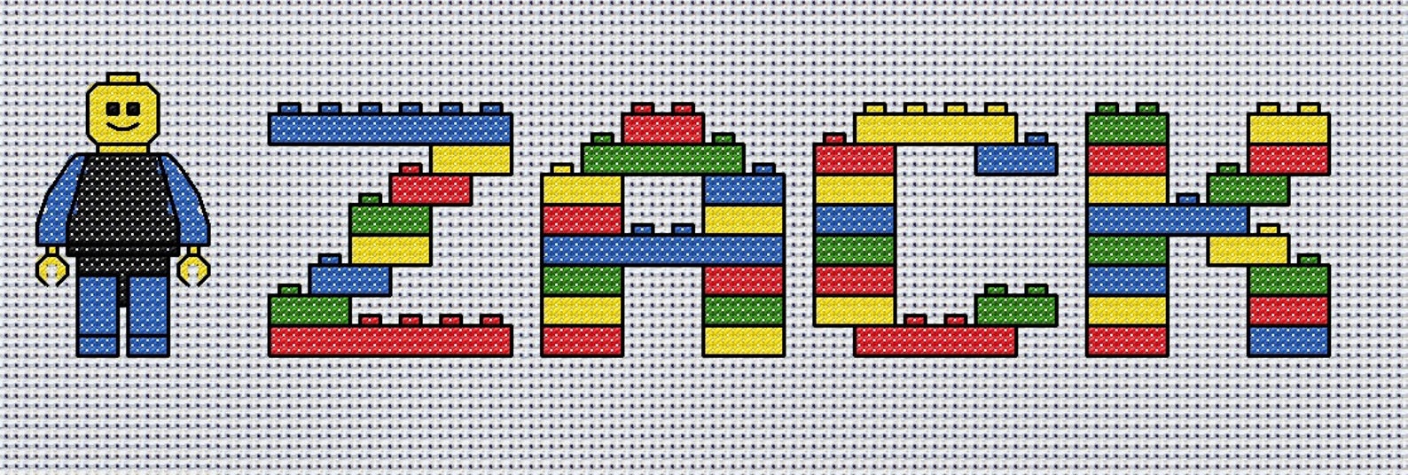 Building Blocks Cross Stitch Pattern, Digital Pattern , for Nameplates ...