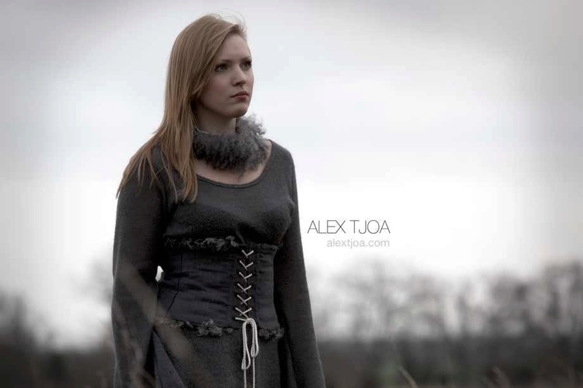 Tindra Viking Woolen Jumper With Trumpet Sleeves. Warm, Light and ...