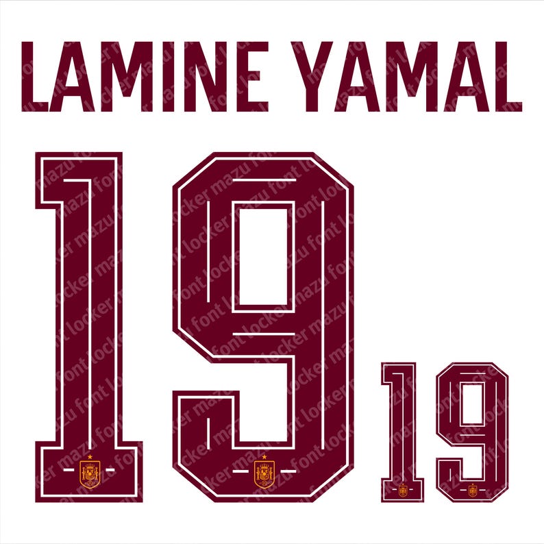 Spain World Cup 2026 Font | Football Nameset | Editable Vector - Etsy ...