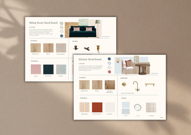 Interior Design Mood Board Template | With Design Tips & Kitchen ...