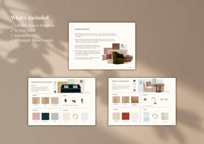 Interior Design Mood Board Template | With Design Tips & Kitchen ...