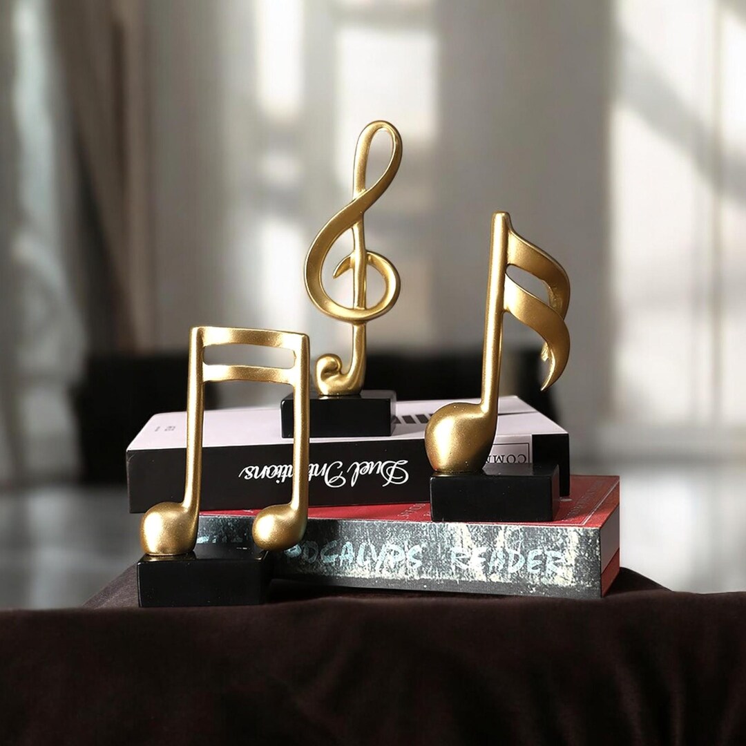 Simple Resin Musical Notes Statue, Nordic Modern Decoration, Minimalist ...