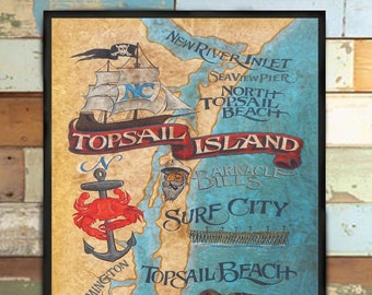 Topsail Island Sign | Etsy
