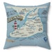Hilton Head Map Pillow With Insert| Beach House Decor | Gifts | South ...