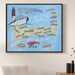 Cape Cod Retro Map Art PRINT Beach House Decor Kitchen - Etsy