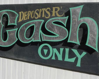 Cash only sign | Etsy
