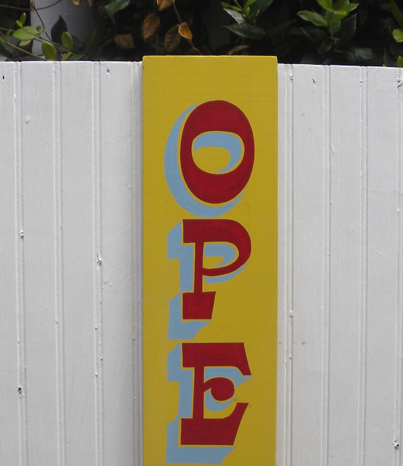 Open Sign Hand Painted Wooden Sign Exterior or Interior - Etsy