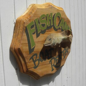 Fish Camp Sign Hand Painted Wood Sign Wooden Fish Art 3D - Etsy