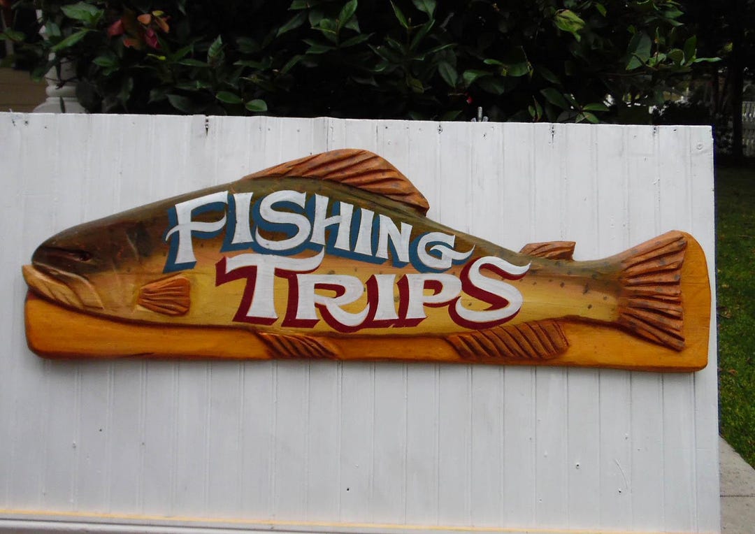 Fishing Sign Original Hand Painted| Wood Fish Camp Decor | Wall Decor ...