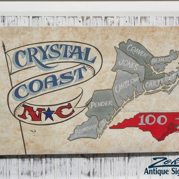 Crystal Coast Sign - Etsy