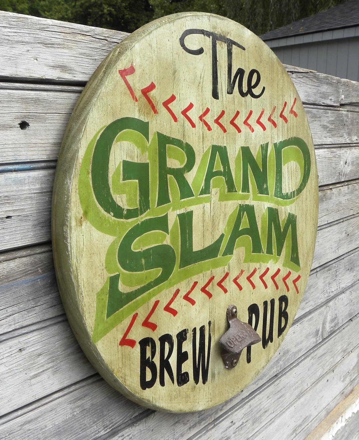 Grand Slam Baseball Brew Pub Sign. This Restaurant or Bar - Etsy