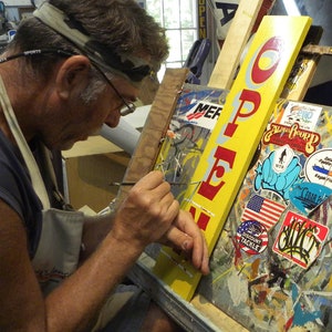 Open Sign Hand Painted Wooden Sign Exterior or Interior - Etsy