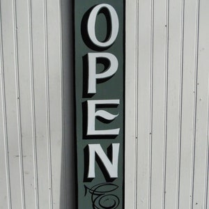 Open Sign | Hand Painted Wooden Sign| Exterior or Interior Sign | Open ...