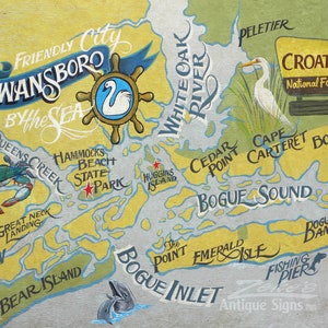 Swansboro North Carolina Print | Onslow County "friendly City by the ...