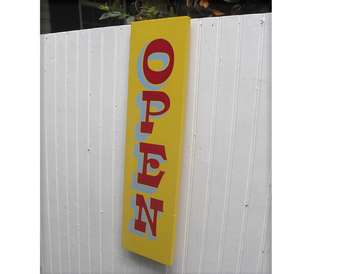 Open Sign, Hand Painted, Wooden Sign Exterior or Interior - Etsy
