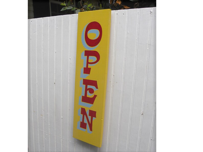 Open Sign Hand Painted Wooden Sign Exterior or Interior - Etsy
