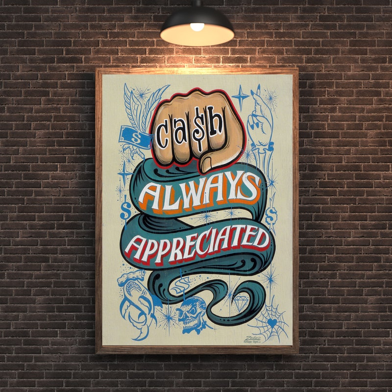 Cash is King Sign - Etsy