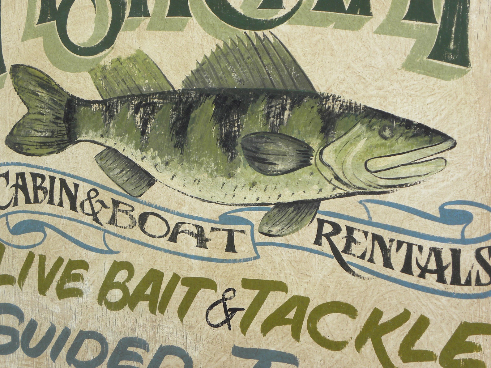 Fishing Sign Original Hand Painted Wood Fish Camp Decor | Etsy