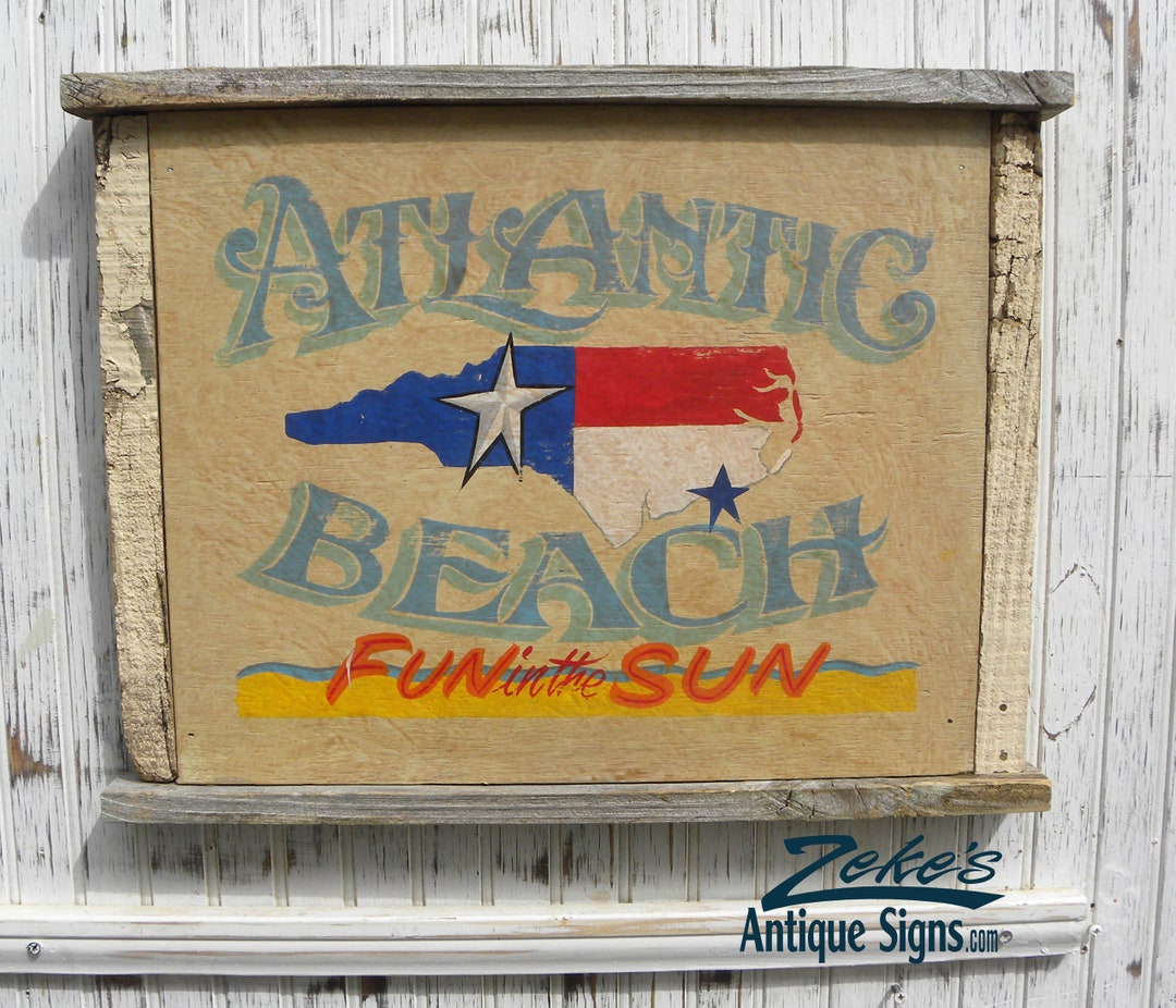 Atlantic Beach North Carolina Hand Painted Sign I Morehead City I ...