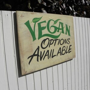 Vegan Sign, Original Hand Painted Wooden, Market Store Food Truck ...