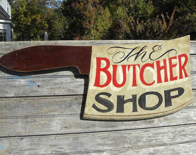 Butcher Shop Sign, Original Piece, Faux Vintage,kitchen Decor ZF BS2 - Etsy