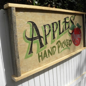 Fresh Apples Sign | Hand Painted | Wall Decor | Kitchen Decor ...