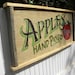 Fresh Apples Sign Hand Painted Wall Decor Kitchen Decor Farmhouse Decor ...