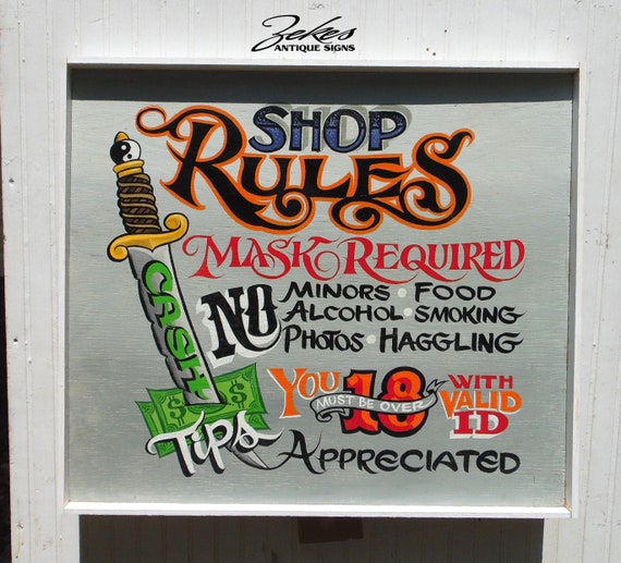 Antique Hand Painted Sign