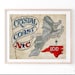 NC Crystal Coast Print Counties Map Beach House Decor Travel - Etsy