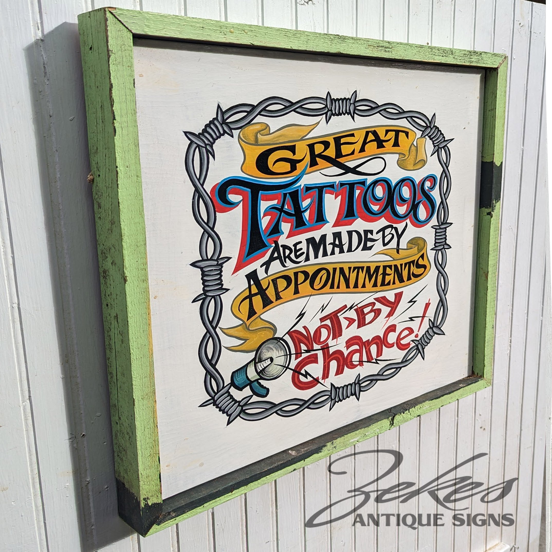 Hand Painted Tattoo Shop Signs