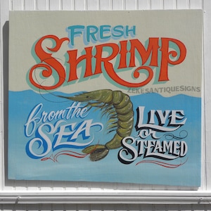 Fresh Shrimp Print | Seafood Decor | Restaurant Decor | Gifts for Her ...
